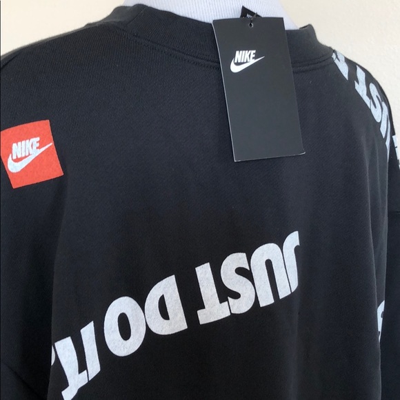 Nike | Tops | Nwt Nike Logo Sticker Crew | Poshmark